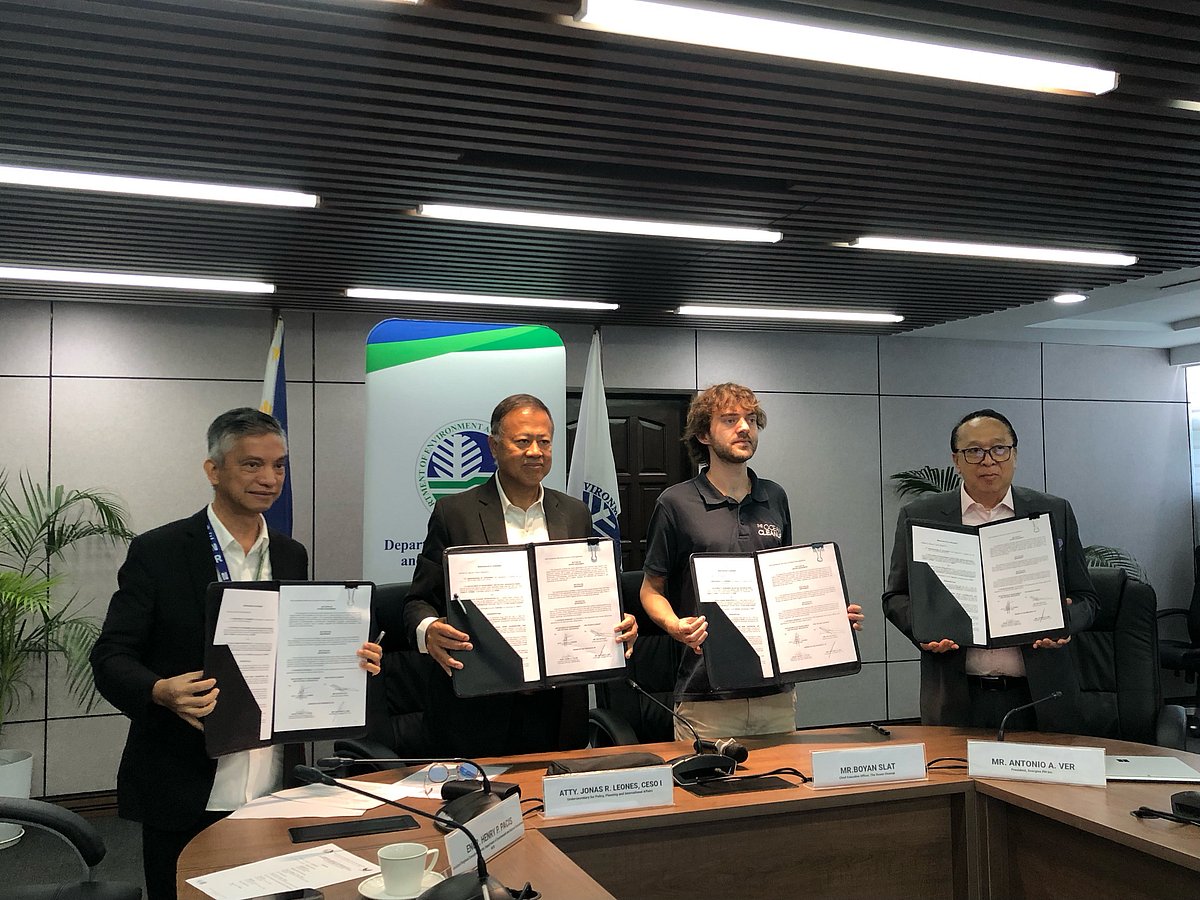DENR, The Ocean Cleanup Sign 5-Year Deal to Remove Plastic Waste from ...