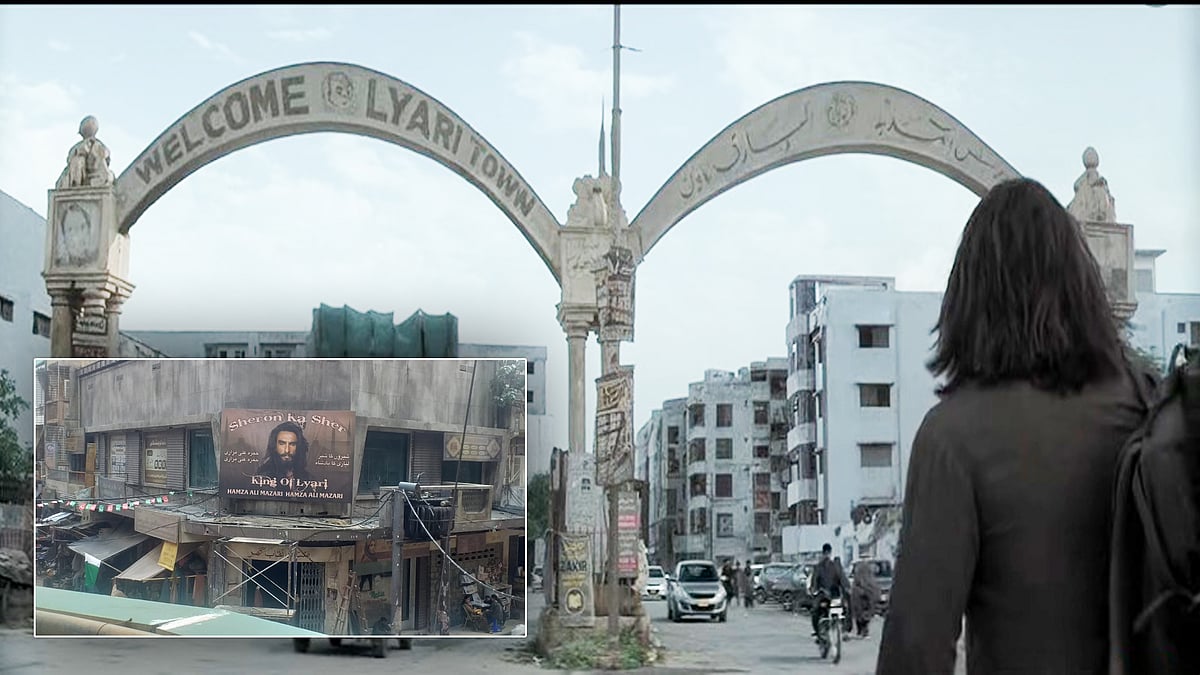 Where did the makers recreate Karachi Lyari Town shown in Dhurandhar?