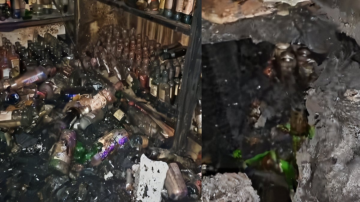 Fire engulfs liquor store in Jalandhar