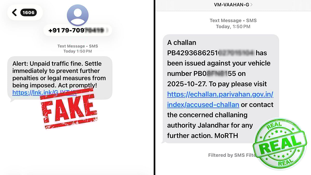 Fake vs Real: How to spot a genuine E-challan and avoid scams