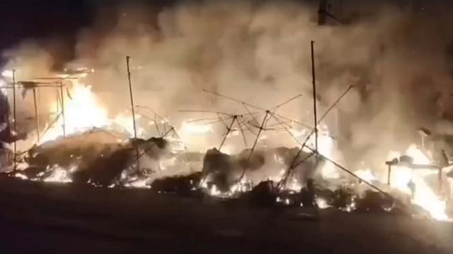 Fire Breaks Out at Dhariwal Vegetable Market, Loss of Lakhs