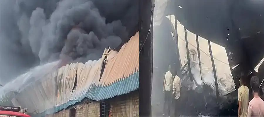 Jalandhar: Massive fire erupts at two factories in Gadaipur at 4 AM
