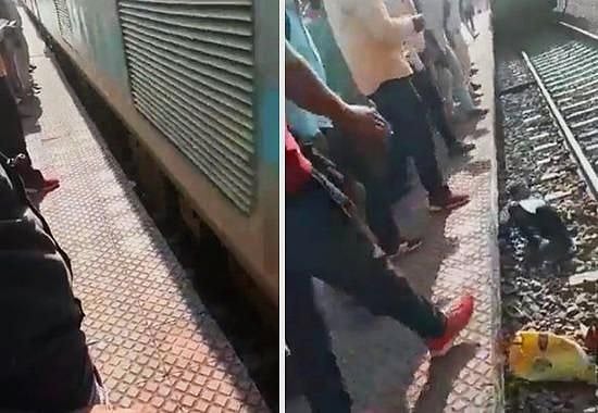 Viral Video: Man escapes unhurt after falling between platform and ...