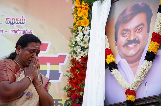 Tears and Tributes Mark Unveiling of Vijayakanth's Portrait