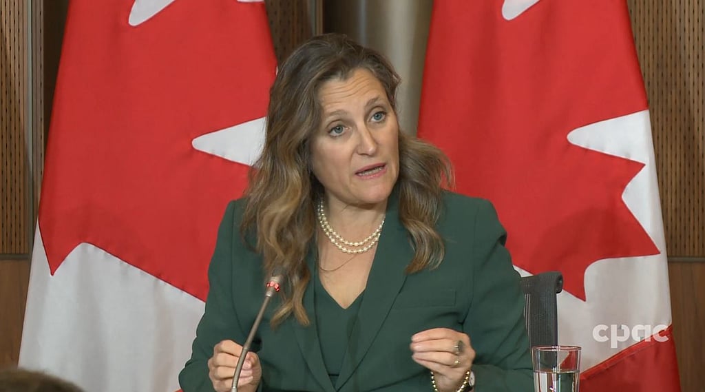 Expert questions authenticity of Freeland’s resignation letter signature