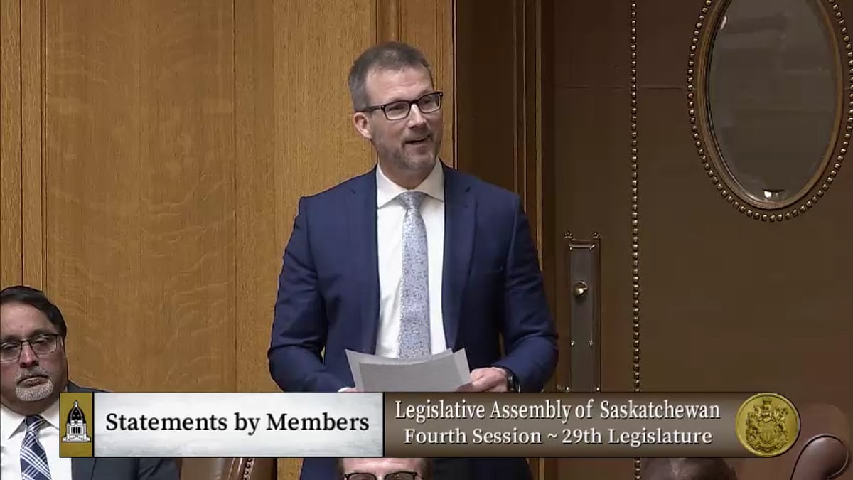 Melfort MLA shares redemption story to Sask Legislature