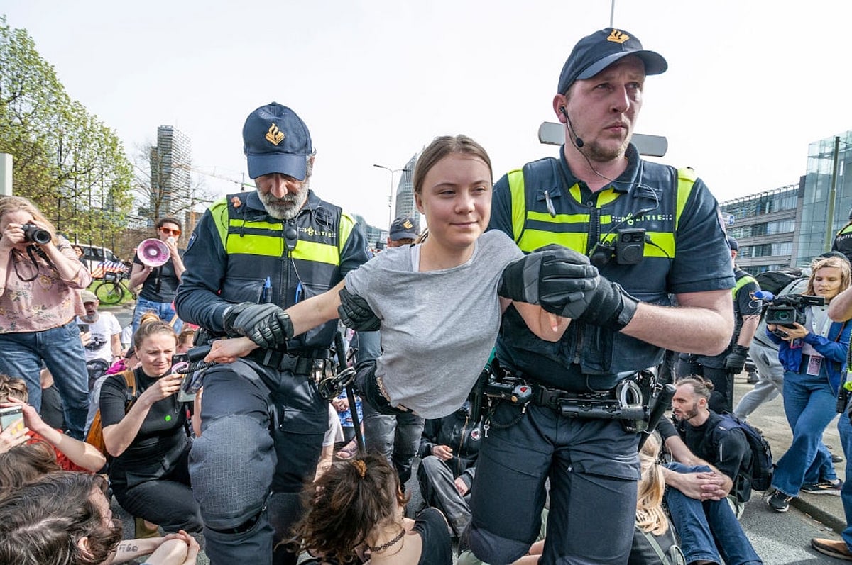 Thunberg arrested twice in one day at Dutch protest