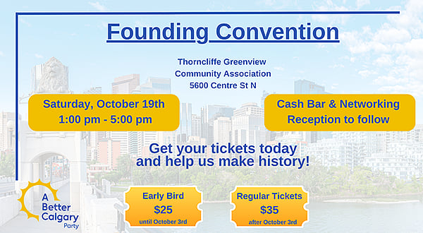 Calgary municipal party to hold first convention on October 19