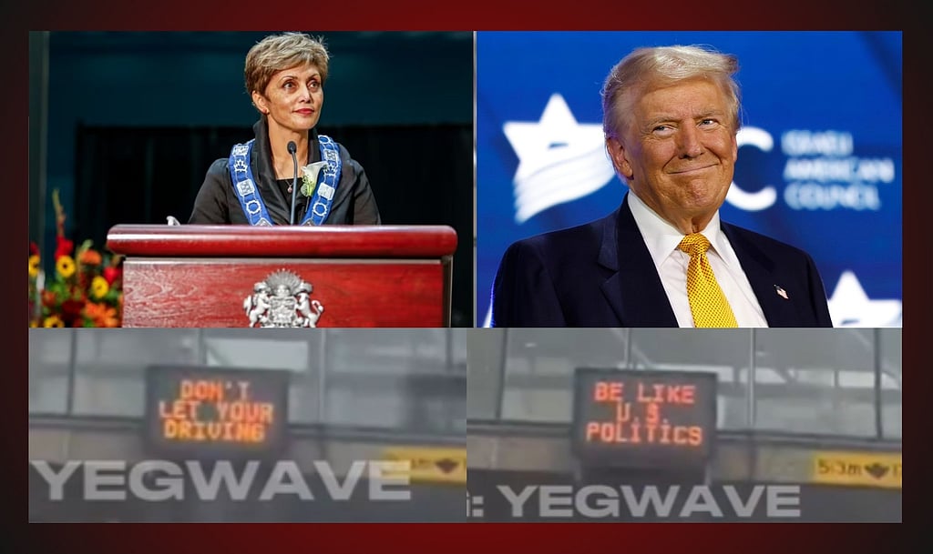 EXCLUSIVE: City of Calgary posts traffic sign degrading Trump on ...