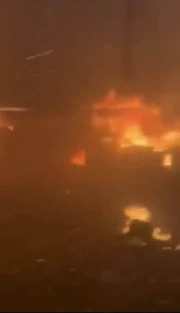 Video of driving through fire