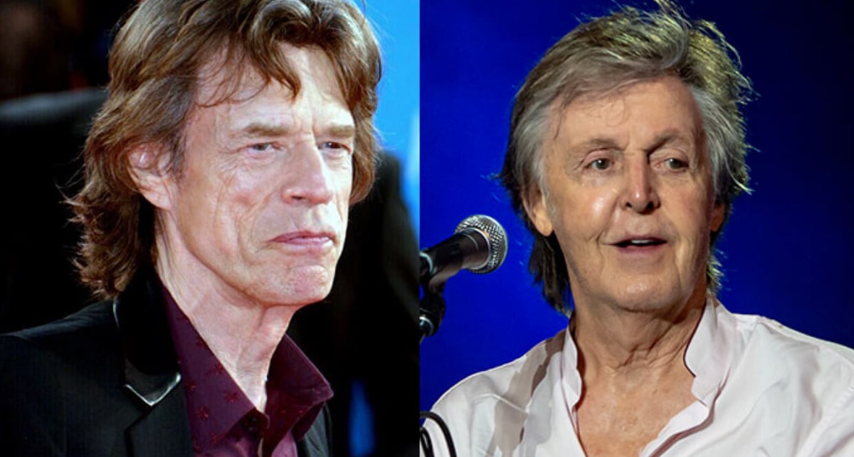 Surviving Beatles and Stones in the studio together