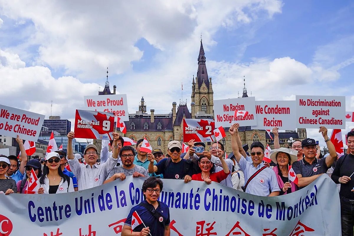 Mao’s Chinese anthem sung at Parliament Hill anti-discrimination rally