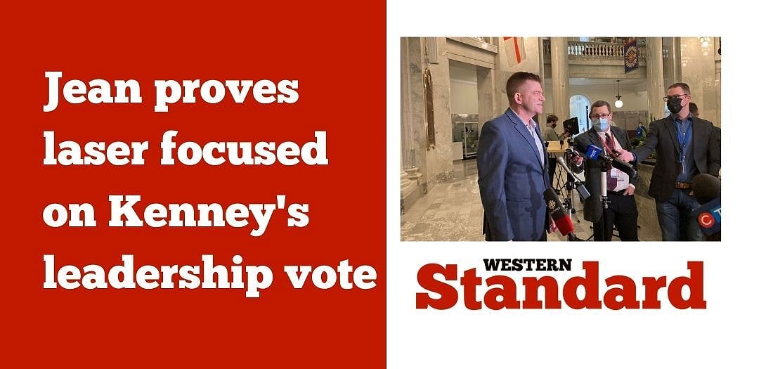 Jean proves laser focused on Kenney’s leadership vote