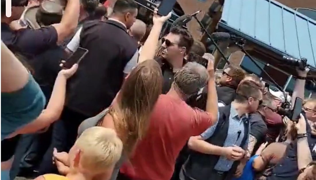Trudeau's visit to Belleville Ontario cut short by protesters shouting ...