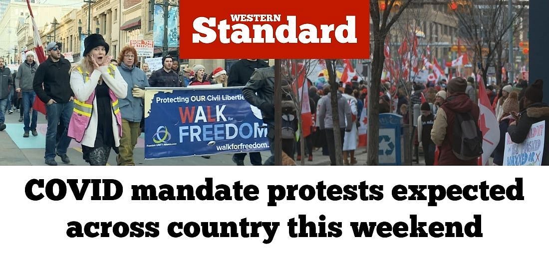 COVID mandate protests expected across country this weekend