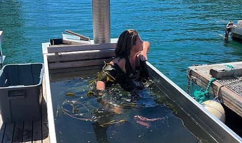 Sophie Gregoire Trudeau shares holiday snap — alone in a seaweed bath