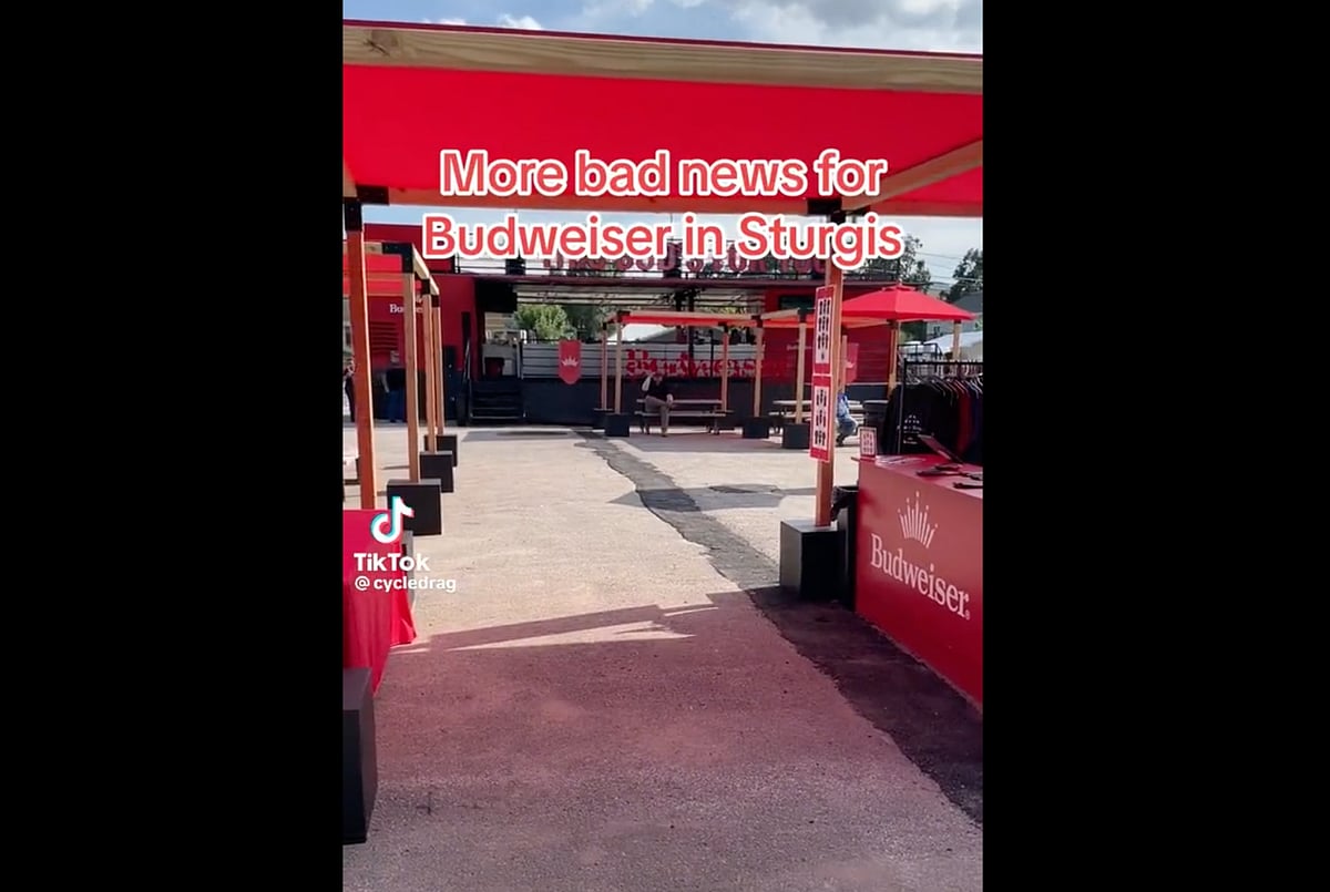 WATCH: Budweiser area empty at Sturgis Motorcycle Rally