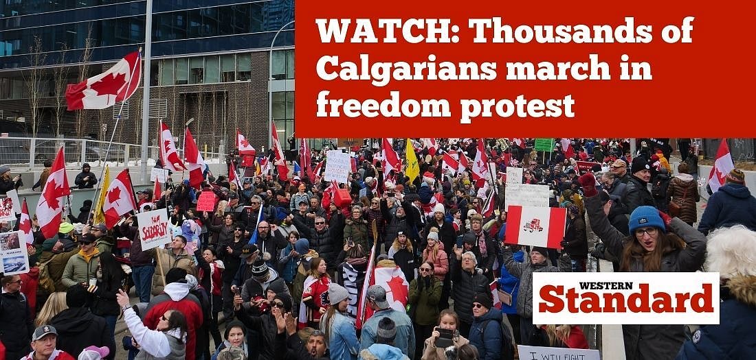 WATCH: Thousands of Calgarians march in freedom protest