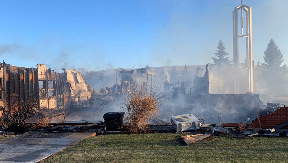 Cold Lake RCMP charge male with church and post office fire