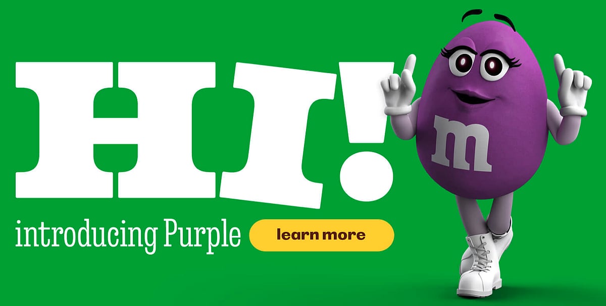 Meet the new 'acceptance and inclusivity' purple M&M spokescandy