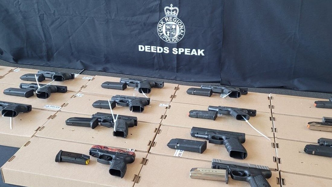 Ontario police says 100% of seized guns smuggled from United States