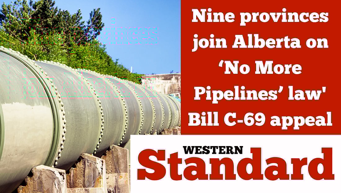 Nine provinces join Alberta on ‘No More Pipelines’ law' Bill C-69 appeal