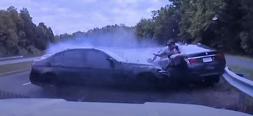 WATCH: Terrifying video shows a cop an inch away from death