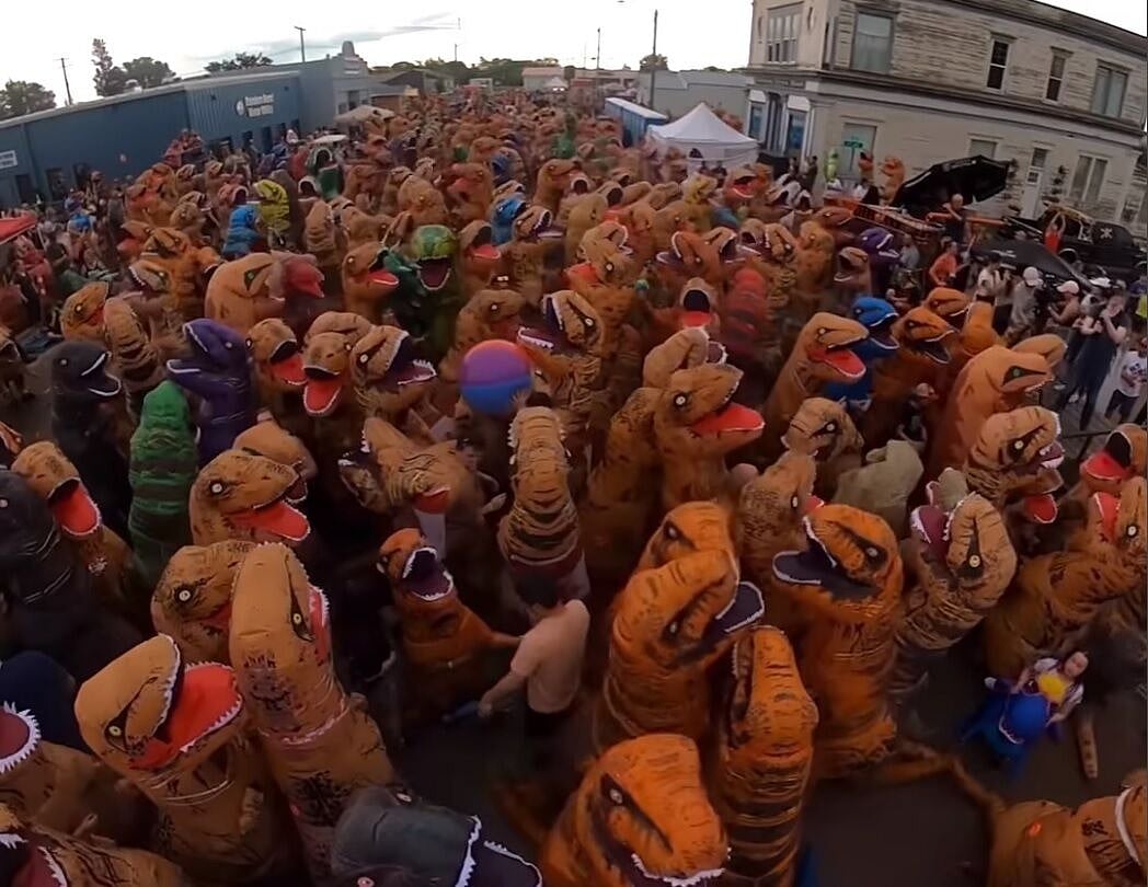 Sask town sets 'dinosaur dance' Guinness World Record on Canada Day