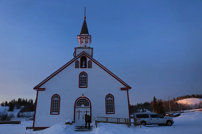 Historic Catholic church destroyed by fire in Fort Chip